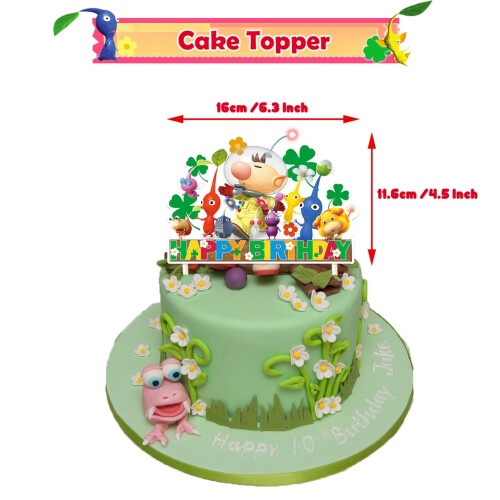 (CakeTopper) Birthday Themed Pikmin Party Supplies Decoration Set ...