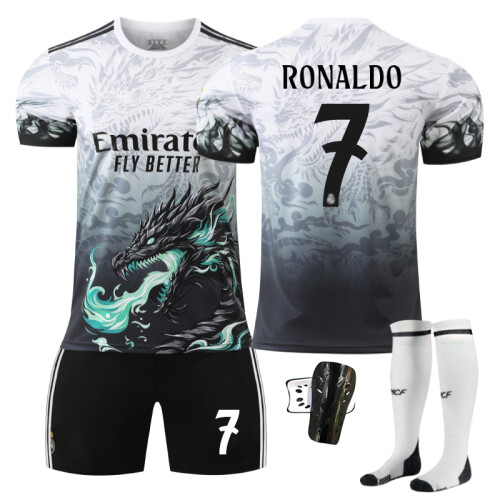 (#7 RONALDO, 26#) 24/25 Real Madrid Dragon Pattern Blue Dragon Football ...