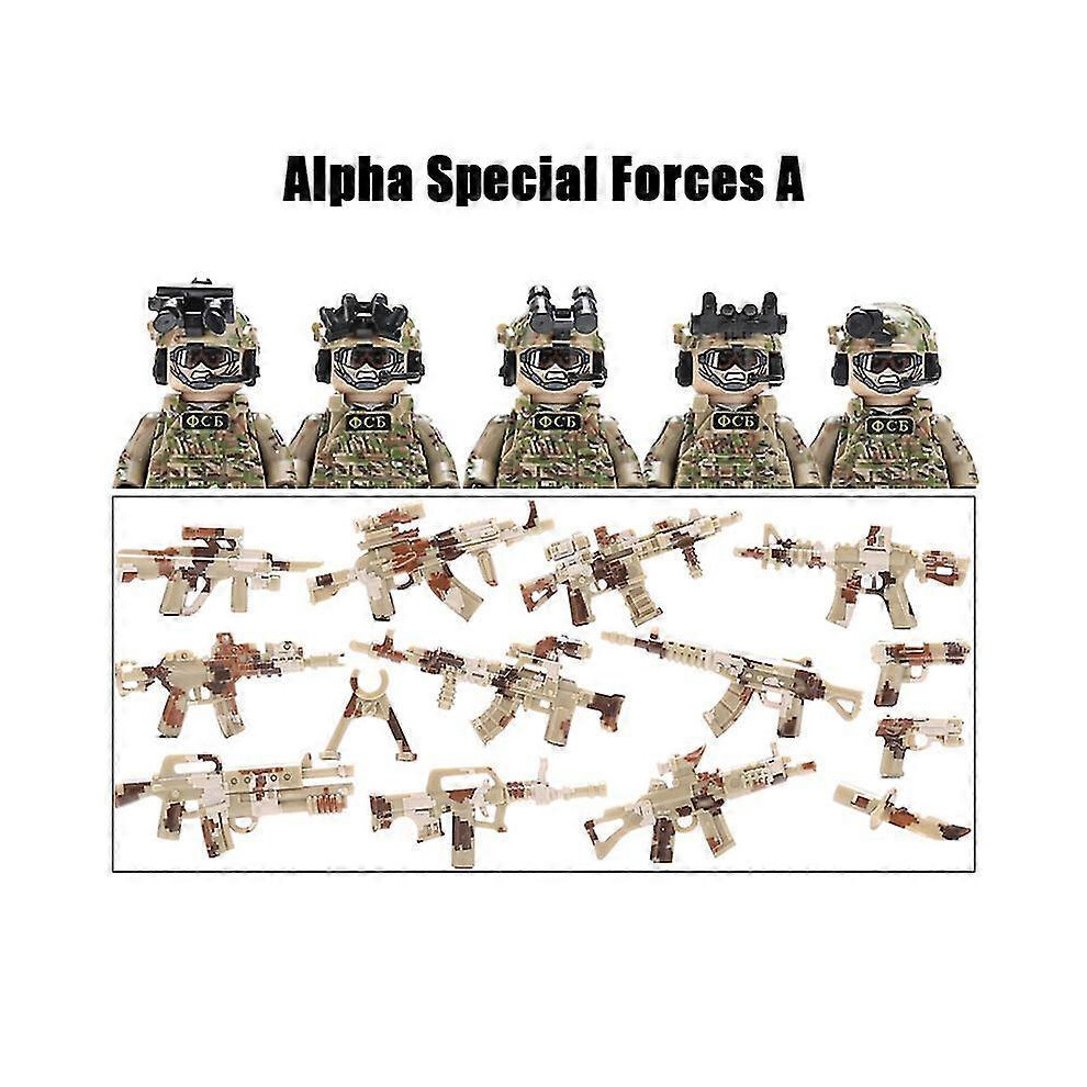 Russian Alpha Special Force Figures Military Modern Army Soldiers ...
