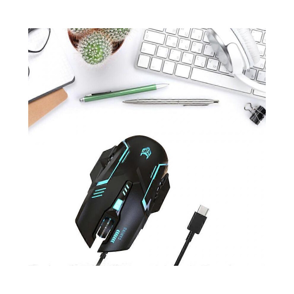 USB C Mouse with Adjustable Sensitivity 3600DPI Backlit for Windows PC ...