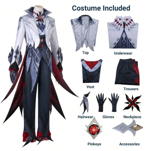 (Cosume only, XXL) Arlecchino The Knave Cosplay Costume Genshin Impact ...
