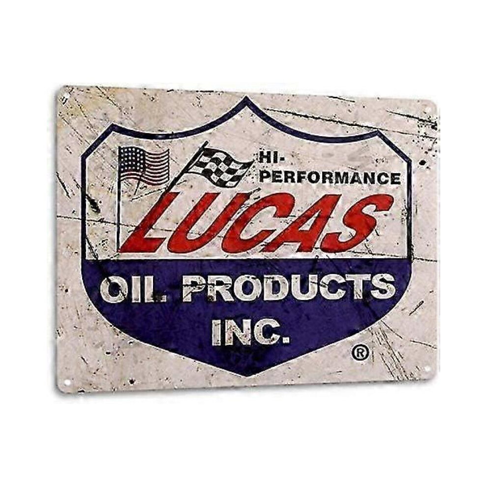 Lucas Oil Logo Garage Auto Shop Gas Retro Advertising Wall Decor Metal ...