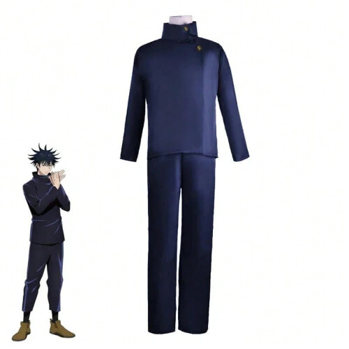 (Blue Costume, XXXL) Jujutsu Kaisen Fushiguro Megumi Cosplay Costume ...