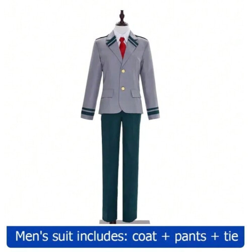 (Jacket Pants Tie, M) My Hero Academia Anime Midoriya Izuku Cosplay ...