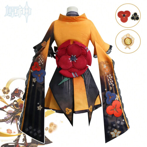 (Costume and wig, XS) Chiori Cosplay Costume Game Genshin Impact ...