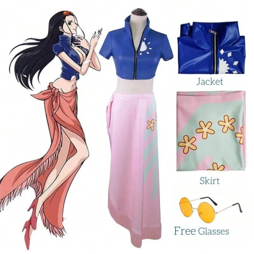 (Nico Robin Costume, L) Nico Robin Cosplay Costume Top and Wrap Skirfor ...