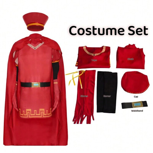 (Costume Set, XXL) Lord Farquaad Cosplay Costume Shrek Carnival Uniform ...