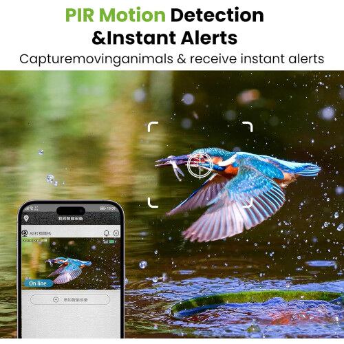 Smart Trail Camera,HD Night Vision, IP65 Waterproof, 0.3s Trigger Speed ...