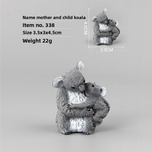 (MotherChild Koala ) Animal Koala Realistic Figurines Pvc Static Models ...