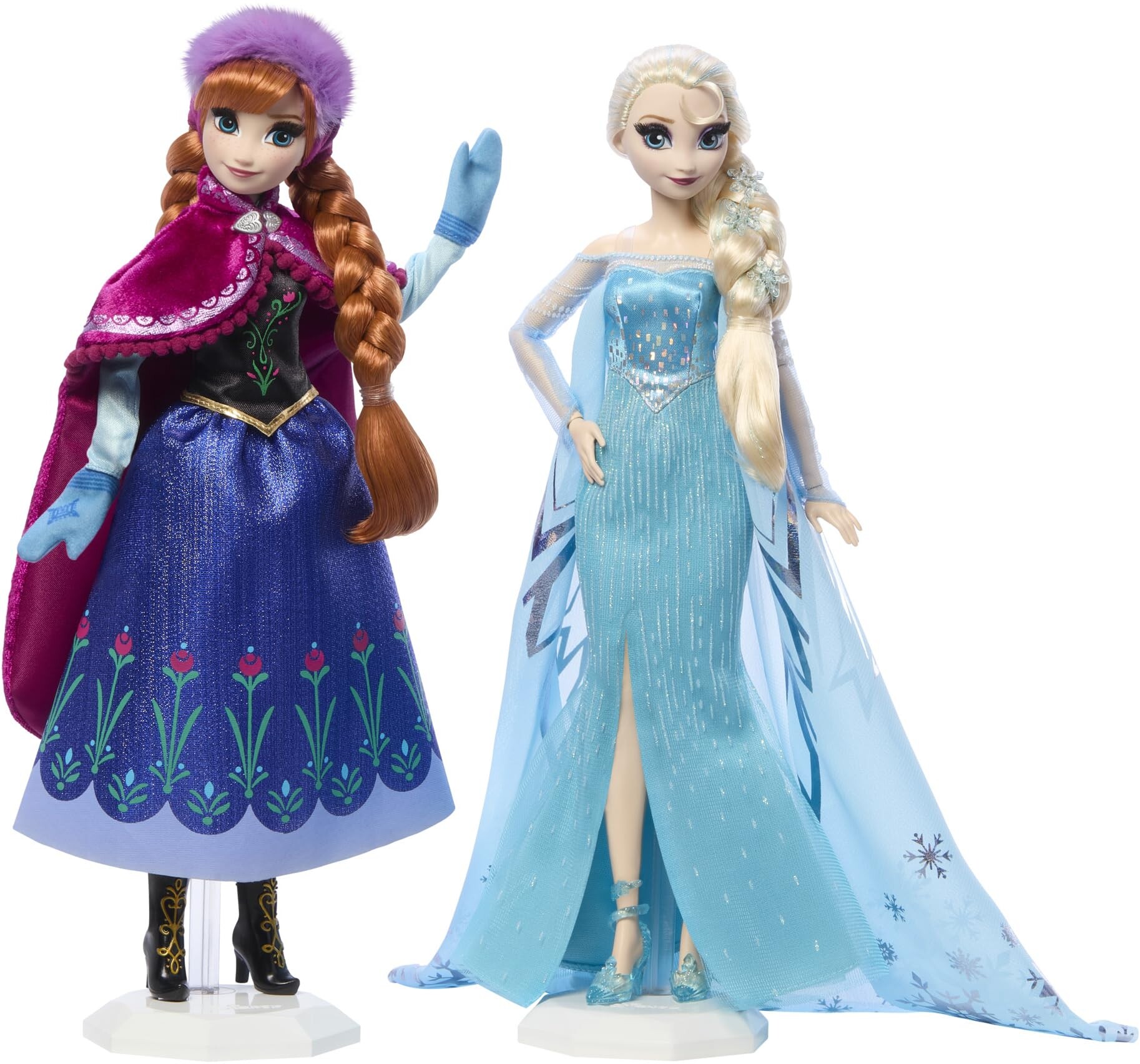 Mattel Frozen Anna & Elsa Doll Set - 2 Disney Princess Collector ...
