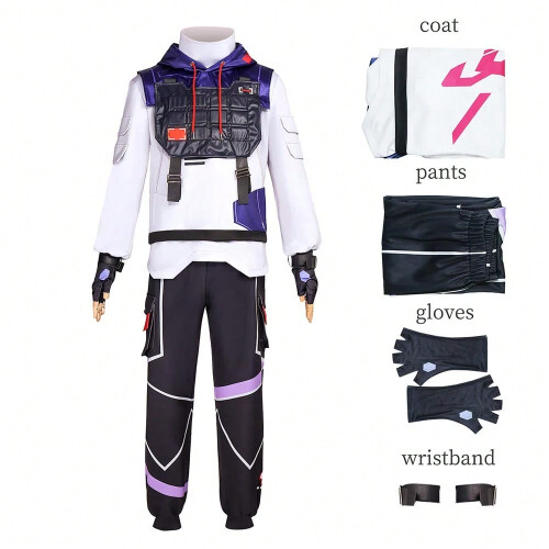 (ISO Clothing Set, XL) Game VALORANT ISO Cosplay Costume Jacket Vest ...