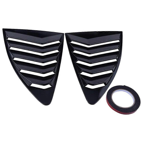 (matte black)Rear Quarter Window Louvers Spoiler Panel Car Side Window ...