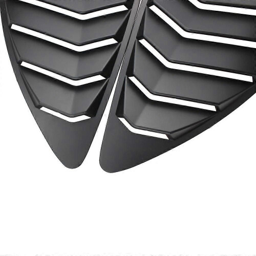 (matte black)Rear Quarter Window Louvers Spoiler Panel Car Side Window ...