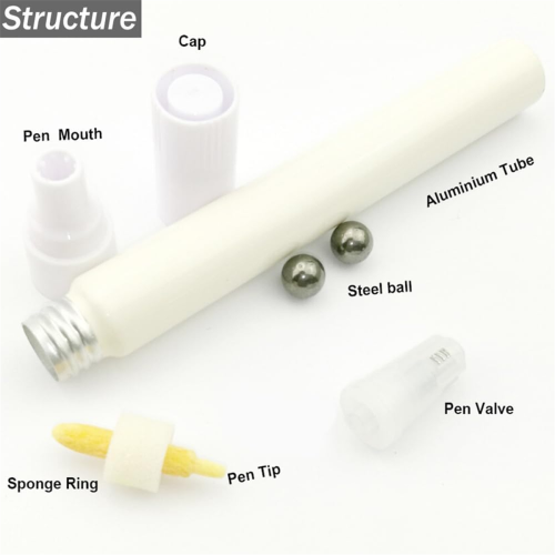 6 Pack Empty Refillable Paint Pens, 3mm/6mm Round and Slanted Tips for ...