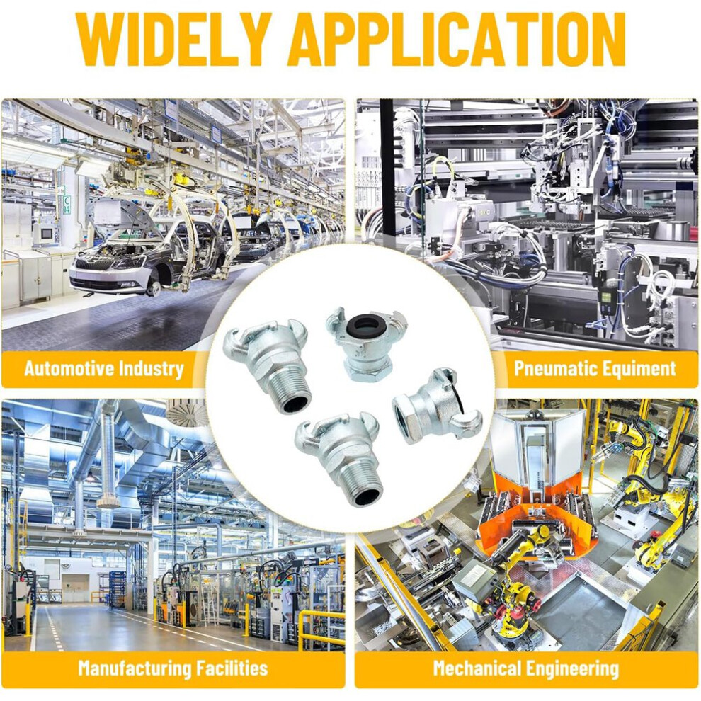 8PCS 3/4inch NPT Air Hose Fitting, Universal Coupling Chicago Fitting ...