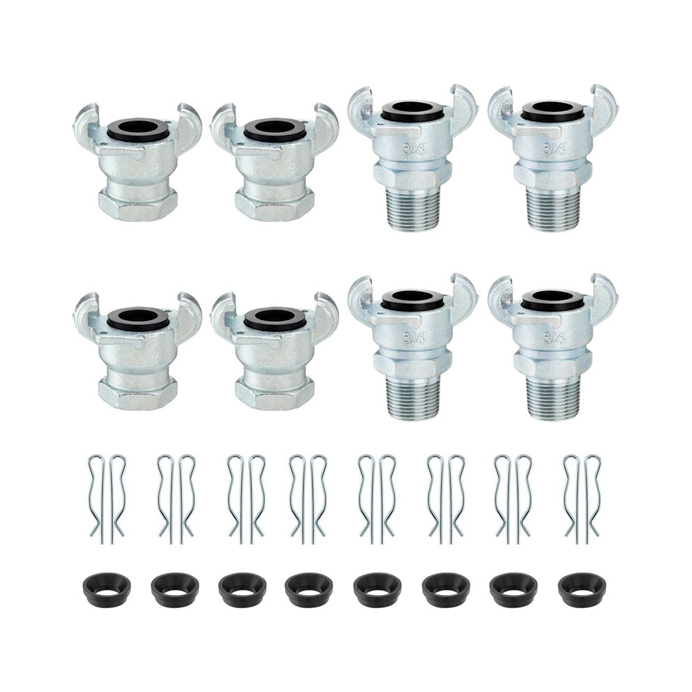 8PCS 3/4inch NPT Air Hose Fitting, Universal Coupling Chicago Fitting ...