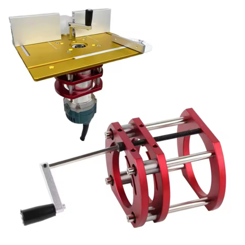 Router Lift Base Aluminum Alloy Stainless Steel 4 Jaw Clamping Table ...