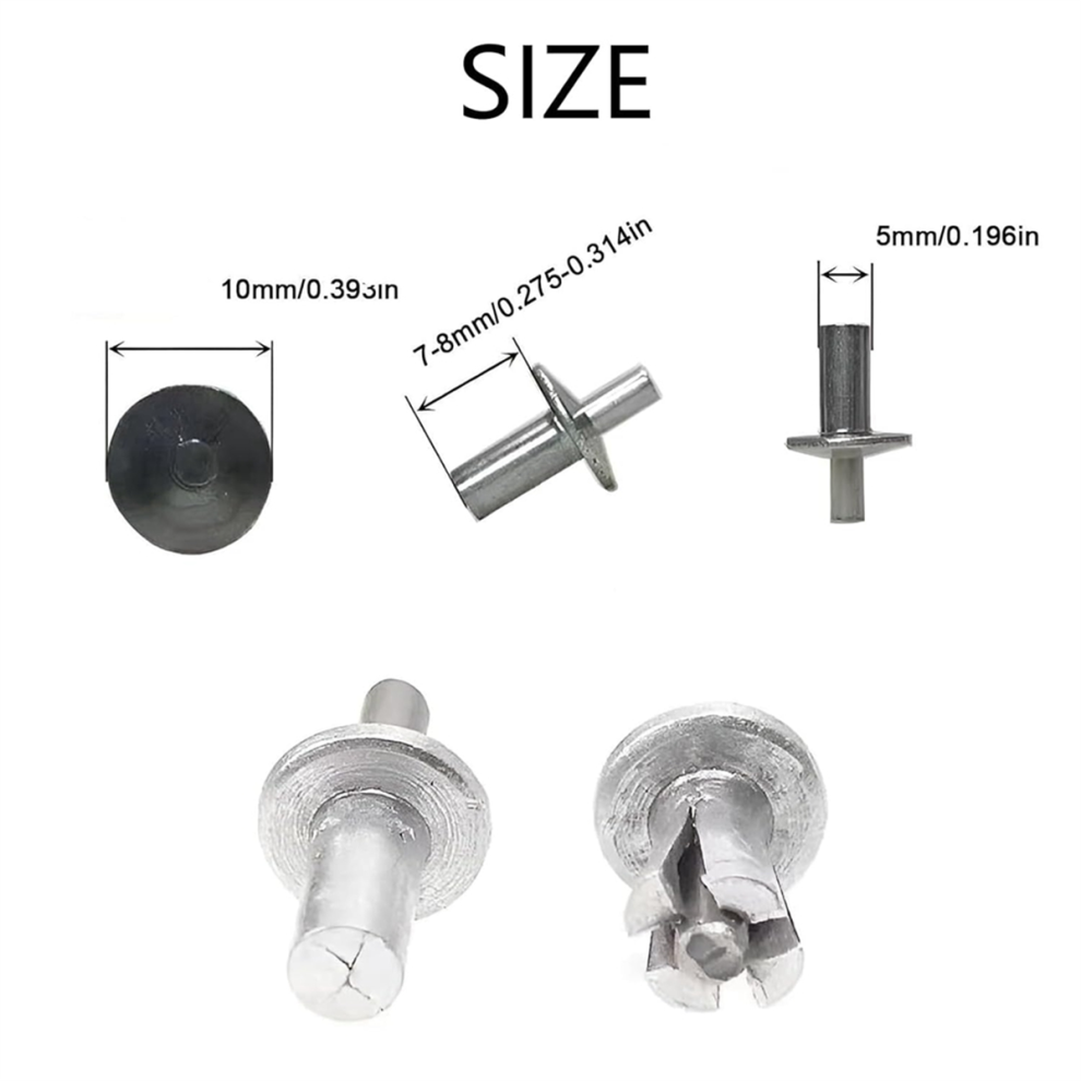 Aluminum Core Rivets with Round Head 200Pc,Knock Type Expansion Rivet ...