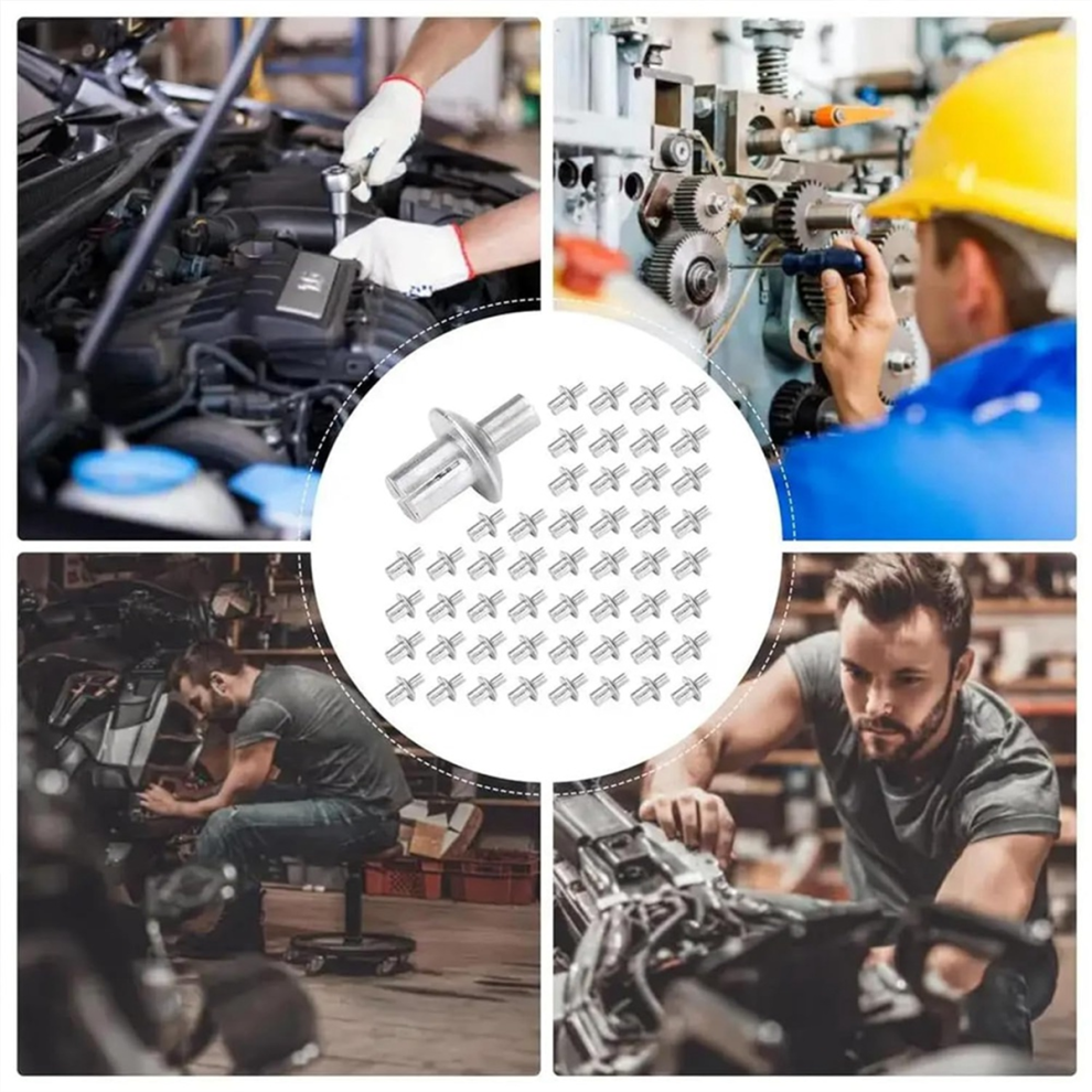 Aluminum Core Rivets with Round Head 200Pc,Knock Type Expansion Rivet ...