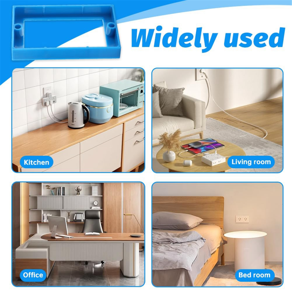 6 Pcs 1/2inch Single Gang Receptacle Outlet Box Extenders, with Screws ...