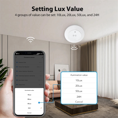Tuya WiFi 24G MmWave Radar Smart Human Presence with Illumination ...