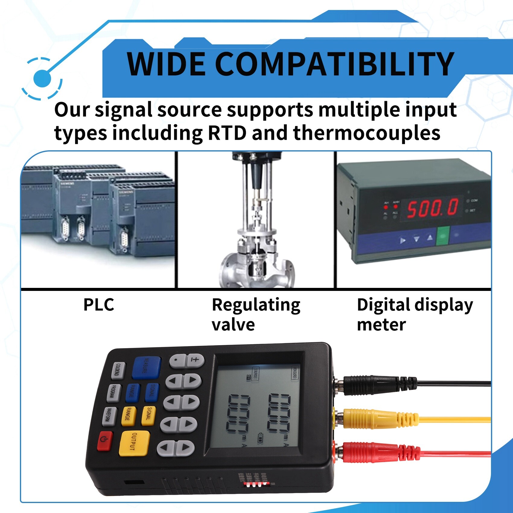 Multifunction Signal Generator 4-20mA Current Voltage Temperature RTD ...