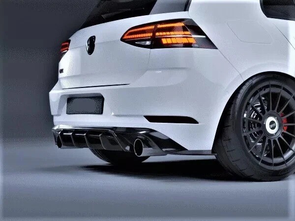 VW Golf GTI GTD TSI TDI MK7.5 TCR Style Diffuser Spoiler Body Kit on OnBuy