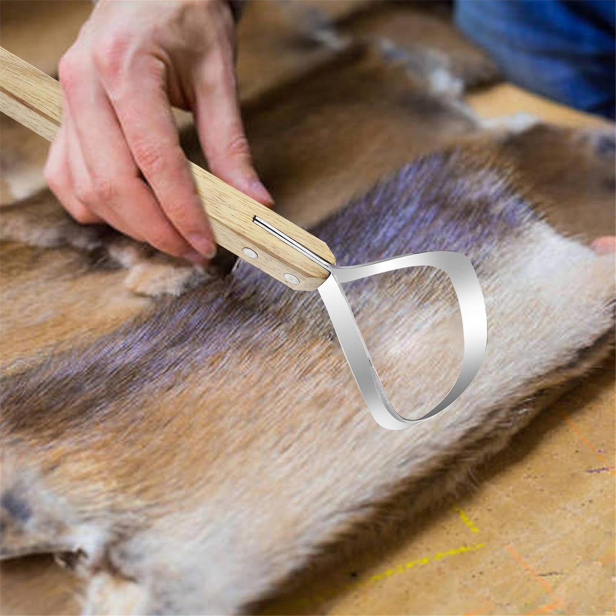 Hide Scraper Fleshing Tool for Hides Flesher Tanning Supplies Leather ...