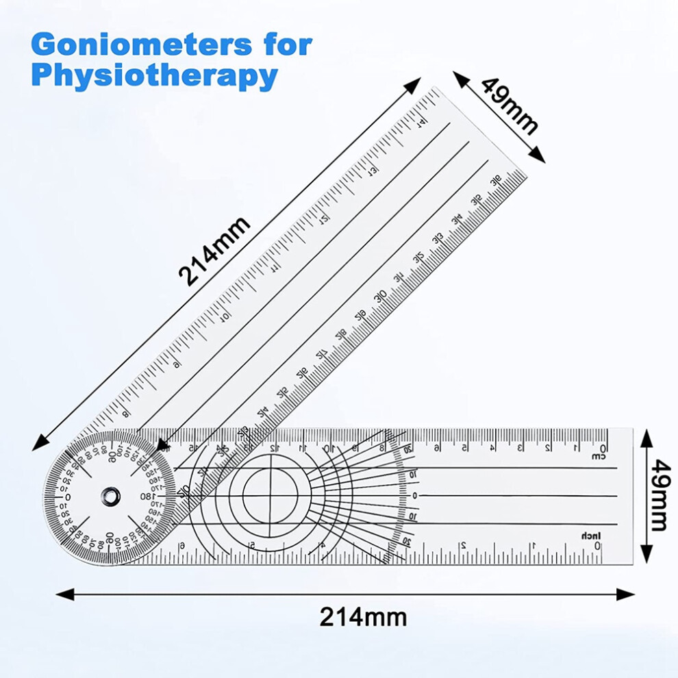 Protractor Pack of 5 Angle Spinal Ruler Orthopaedic Goniometer Physiotherapy Bicycle on OnBuy
