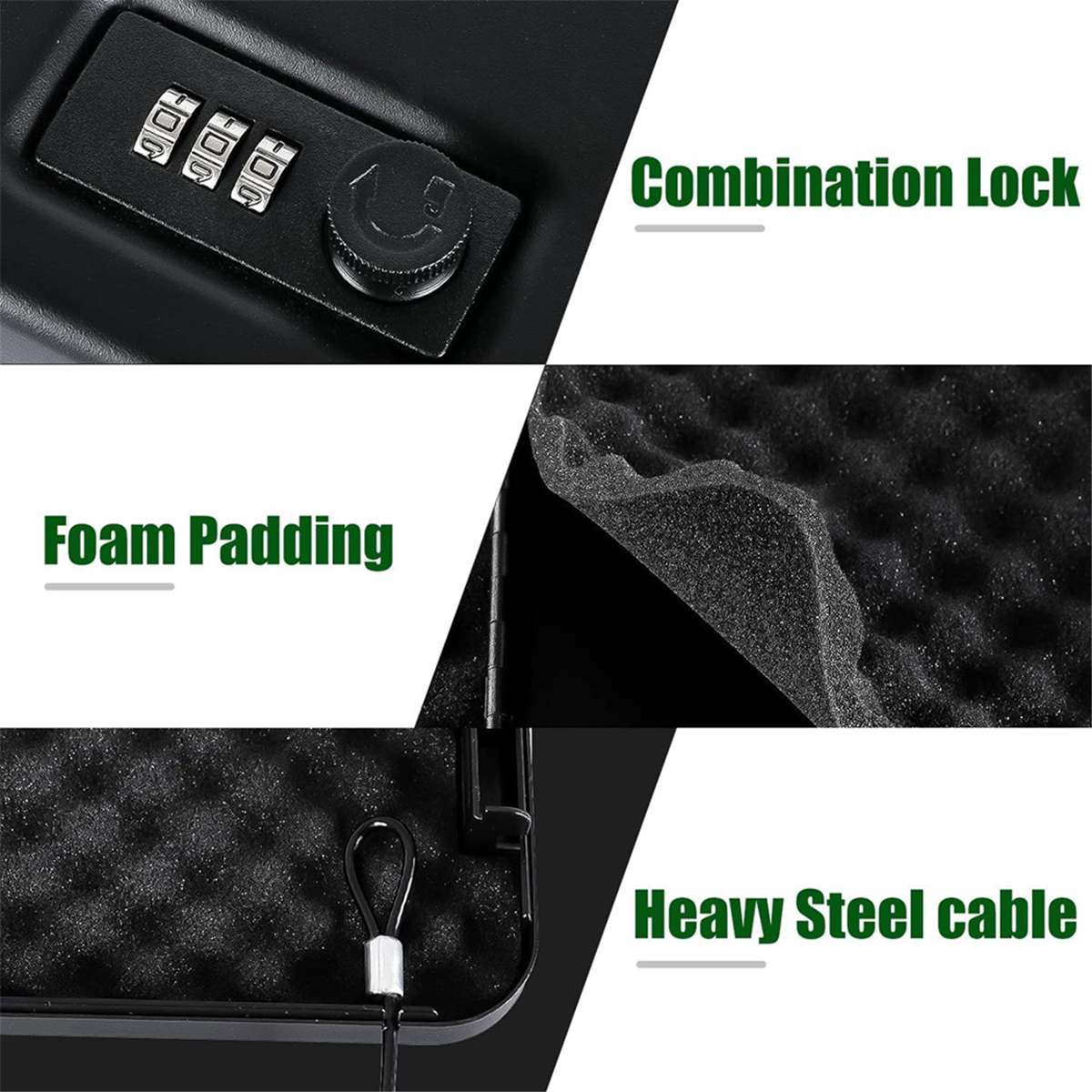 Safe for , Solid Steel Safe, Small Handgun Lock Box with Combination ...