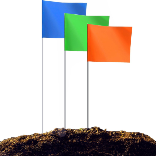 100Pack Marking Flags,Marker Flags for Lawn, 15x4x5 Inch Landscape Flgs ...