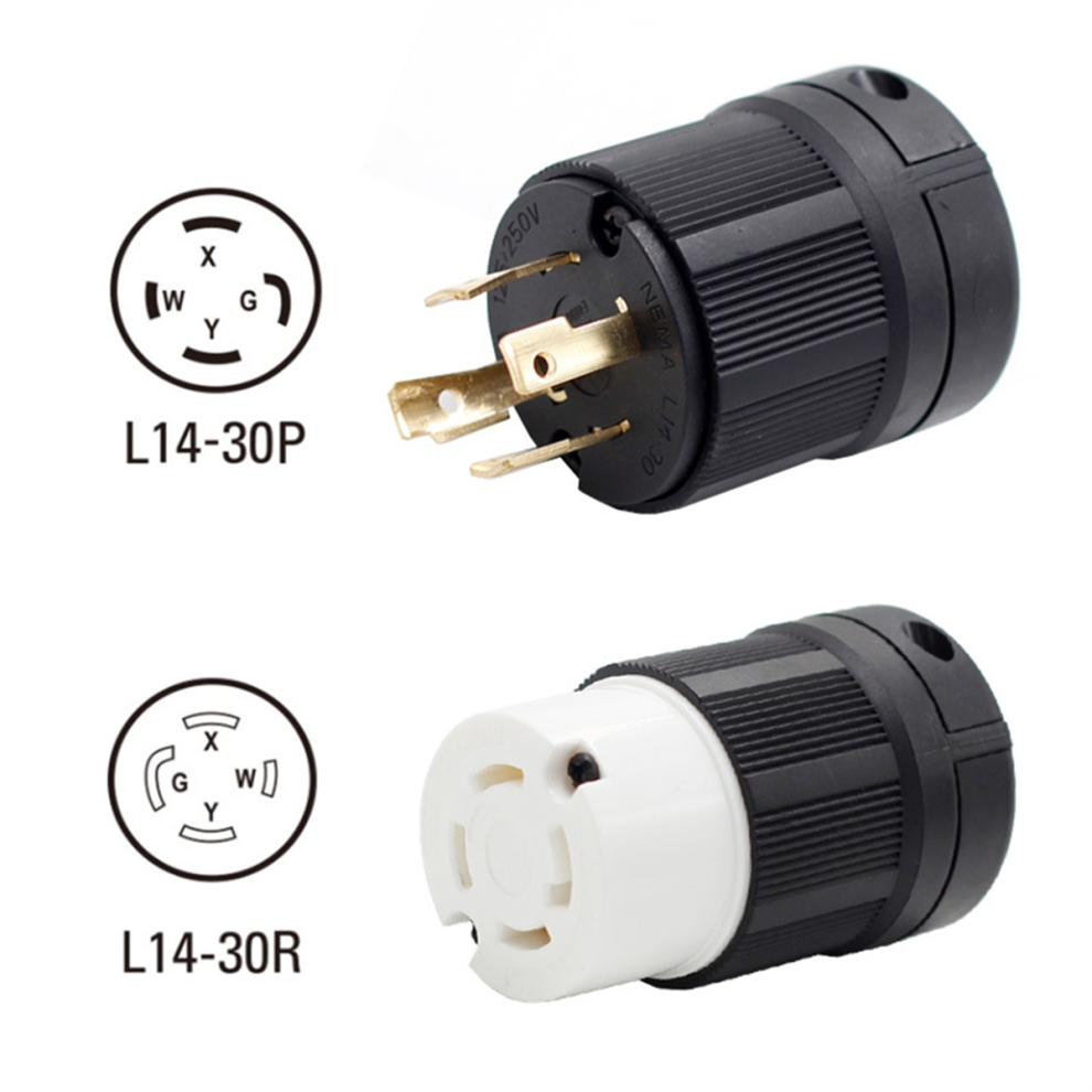 Connecteur/fiche verrouillable 30 A pour générateur, NEMA L14-30P et ...