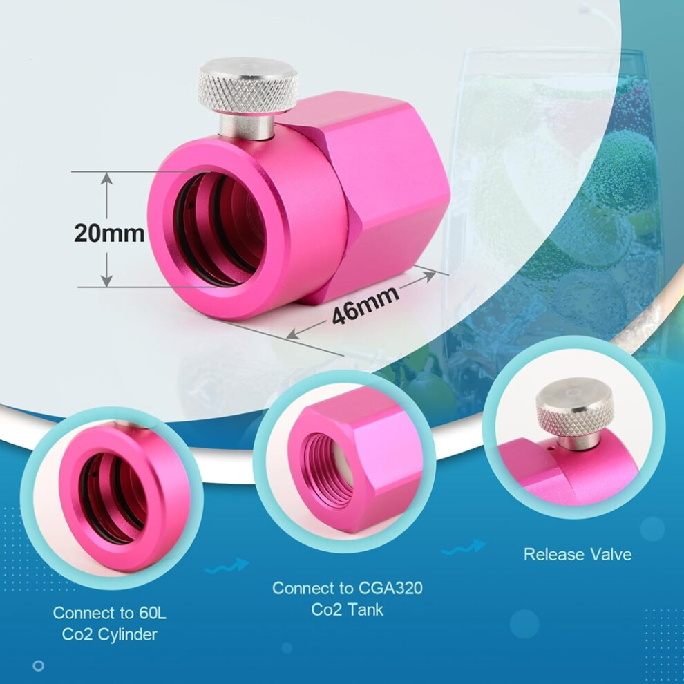 CO2 Refill Adapter Connector Kit for Soda Maker CO2 Cylinder Thread on ...
