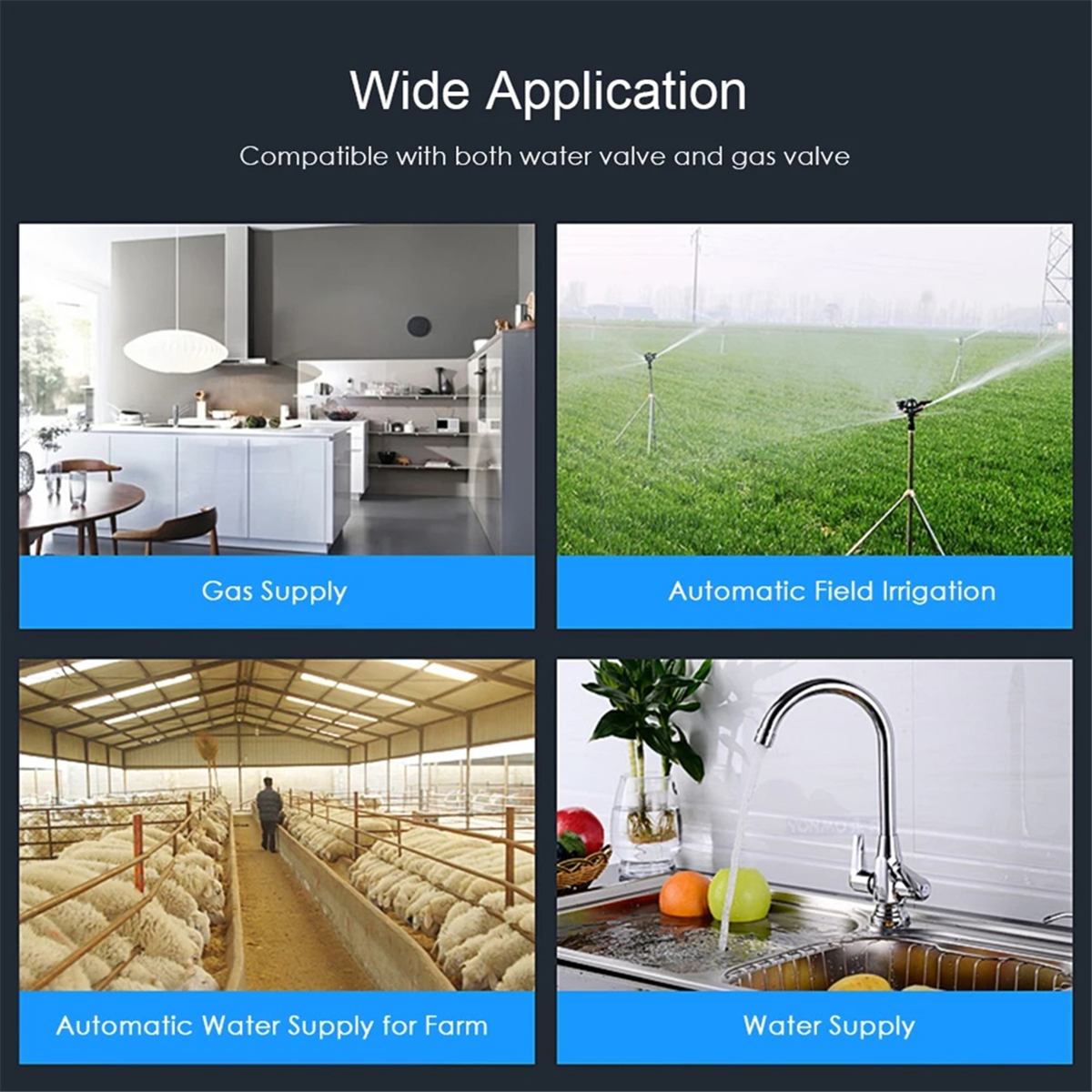 Robinet d'eau intelligent Tuya WiFi Zigbee, vanne d'arrêt de gaz DN15 ...