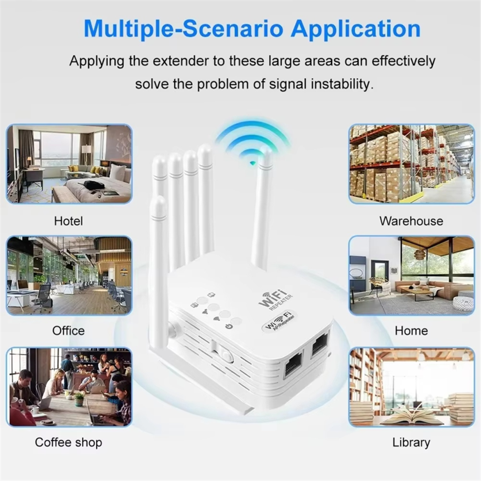 Ripetitore WiFi wireless da 1200 Mbps, amplificatore di segnale, rete ...