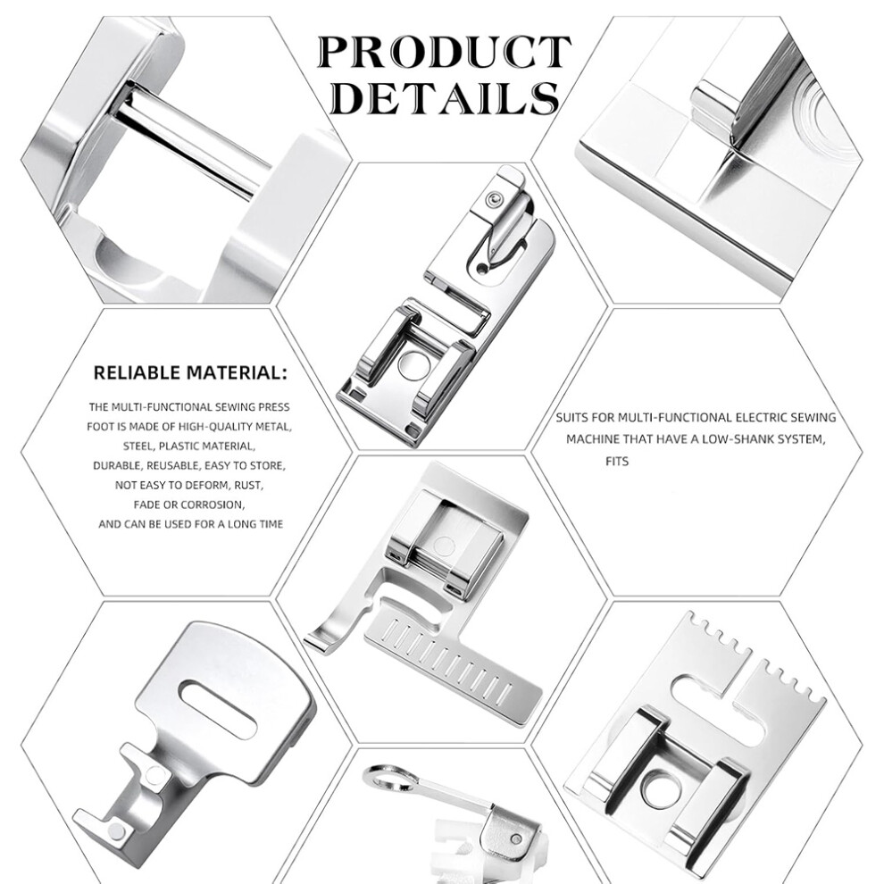 Ensemble de 32 pieds presseurs pour machine à coudre, à clipser ...