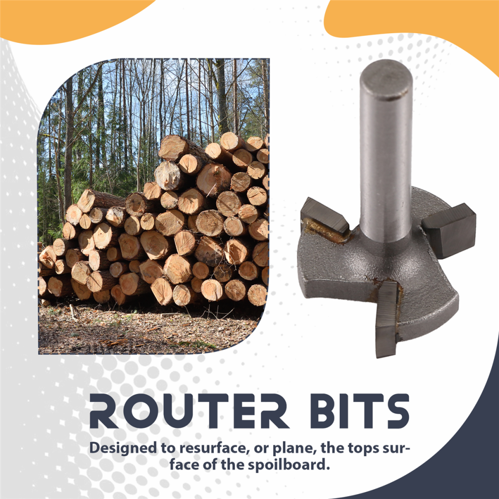 Fraise à surfacer CNC, tige de 1/4 pouce, pointe en carbure, outils de gravure et de découpe on ...