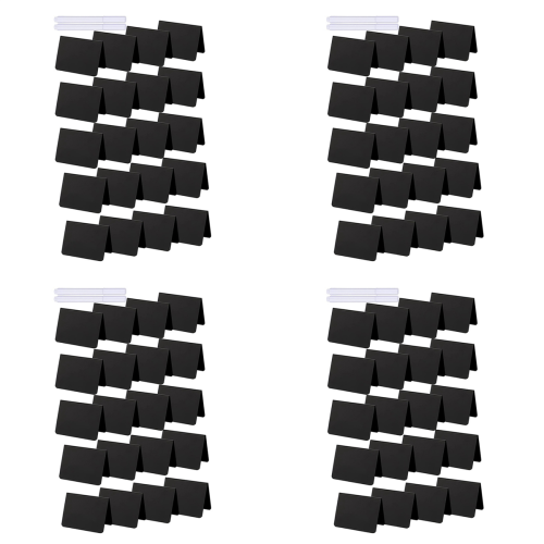 Lot de 20 mini tableaux noirs en PVC en forme de A avec marqueurs à ...