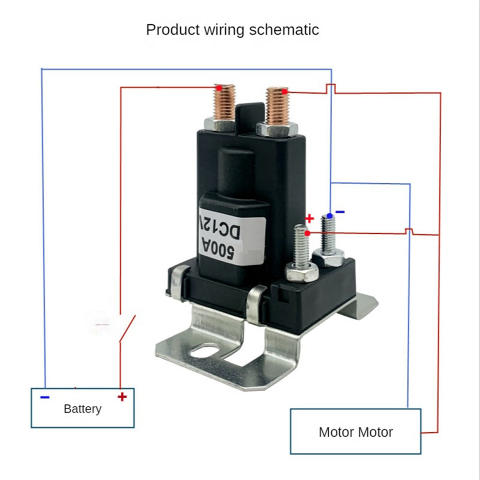 2Pcs 4 Terminal 12V 500A Relé de Partida de Carro Isolador de Bateria ...