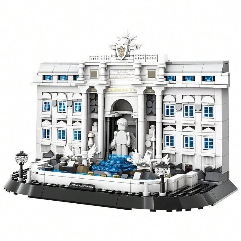 (4212 ) Building Blocks World Landmark Trevi Fountain Rome Italy ...