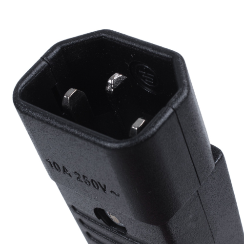 Conector macho IEC-320 C14 negro para entrada de alimentación de CA ...
