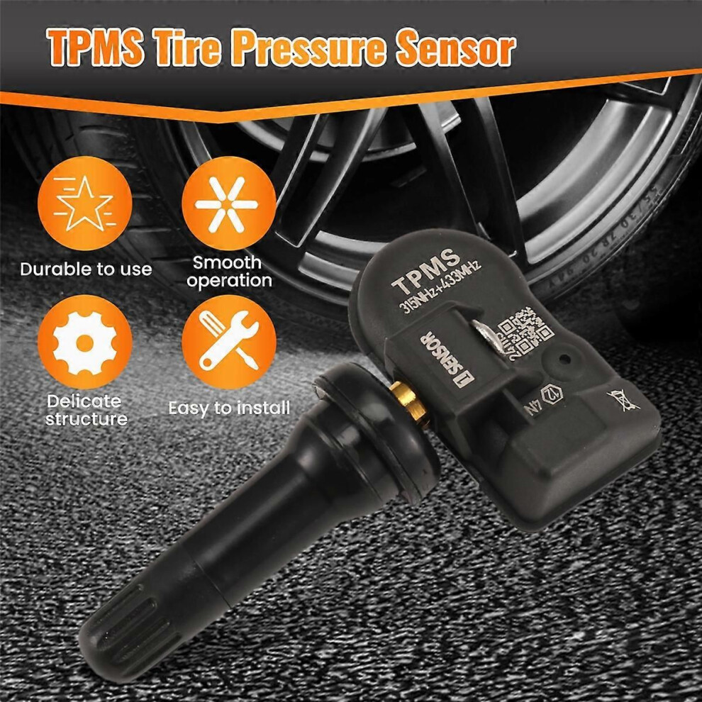 Capteur de pression des pneus TPMS 315 MHz 433 MHz, 4 pièces, programmation MX, universel, 2 en ...