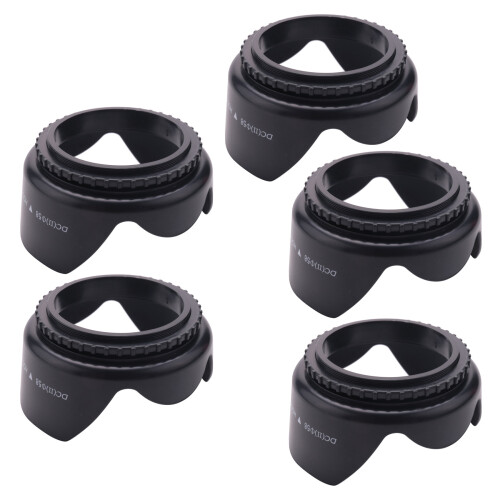 5X DC-SN HOOD 58mm Screw Mount Flower Crown Lens Hood Petal Shape for ...