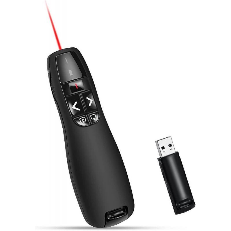 Presenter 2.4GHz Wireless Presenter with USB Receiver,Red Laser Pointer ...