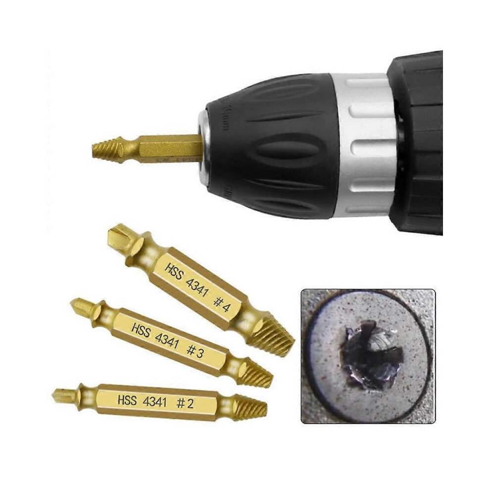 6 Pack Broken Screw Extractor Kit Broken Screw Extractor Kit Screw Head ...