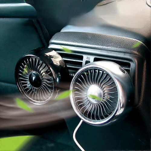 (Air outlet black) Car Multi-function Electric Fan Air Outlet Center ...