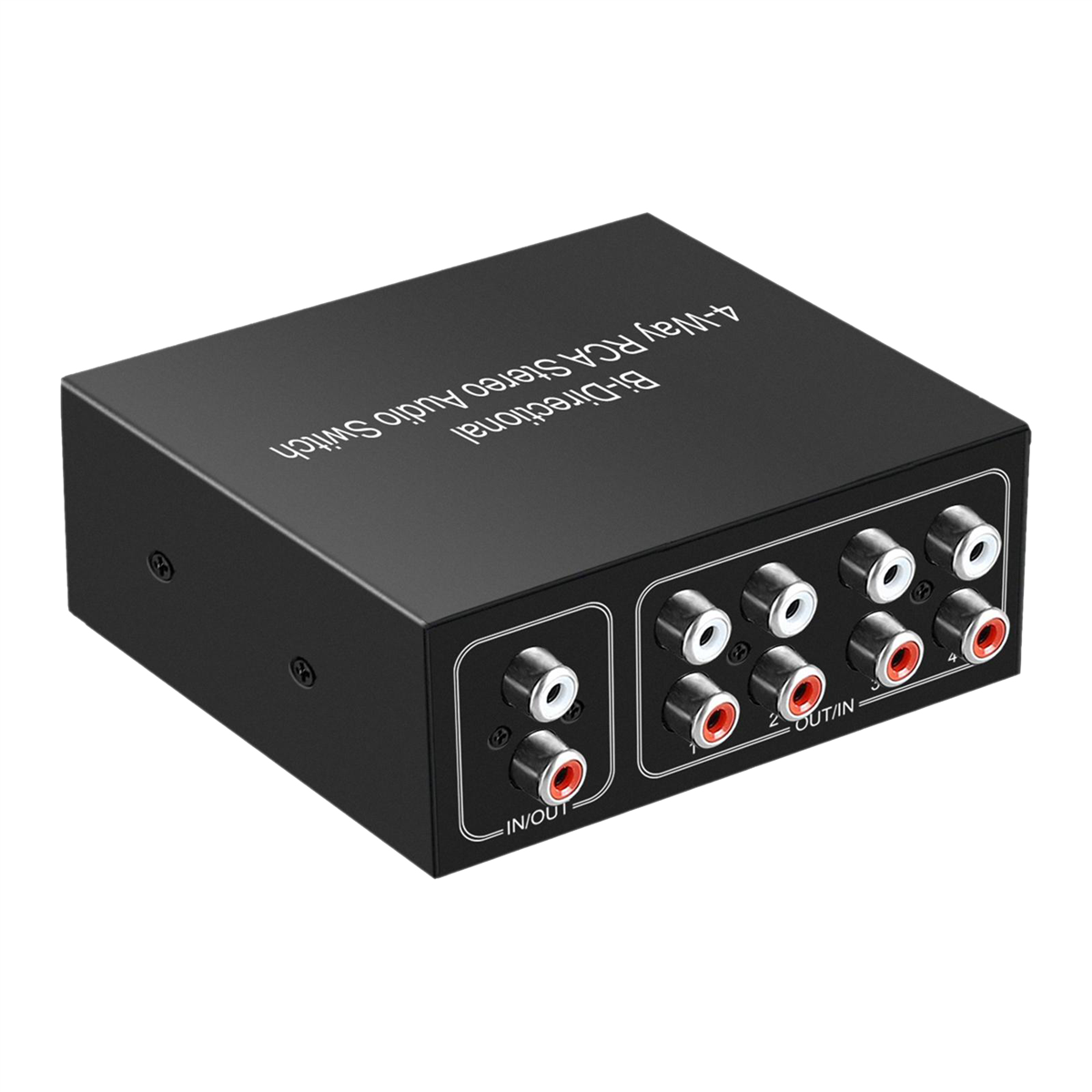 Boîtier de commutation audio bidirectionnel RL à 4 ports Rota on OnBuy