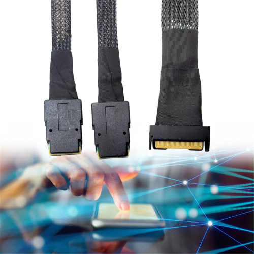 Cable MClO X8 MCIO 8i(74P) a doble SFF-8087 PCIE5. on OnBuy