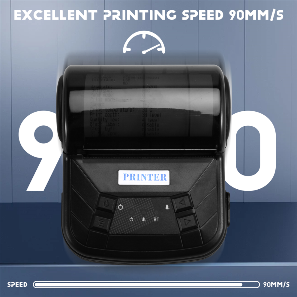 80mm Mini Thermal Printer Portable, Design High-Sp on OnBuy
