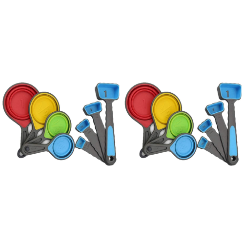 Foldable Silicone Measuring Cups and Measuring Spoons Set on OnBuy